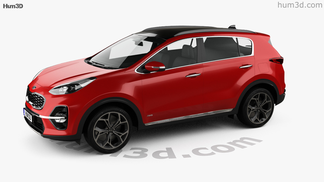 360 view of Kia Sportage GT-line 2019 3D model - 3DModels store