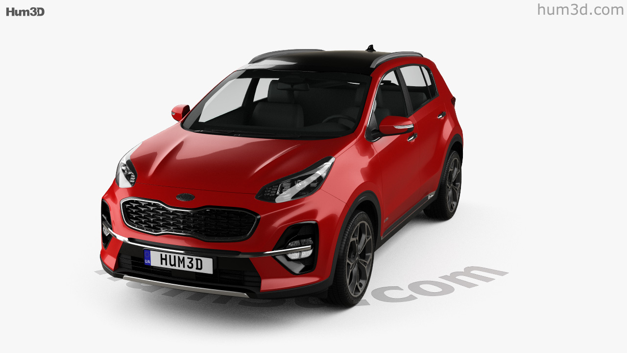 360 view of Kia Sportage GT-line 2019 3D model - 3DModels store