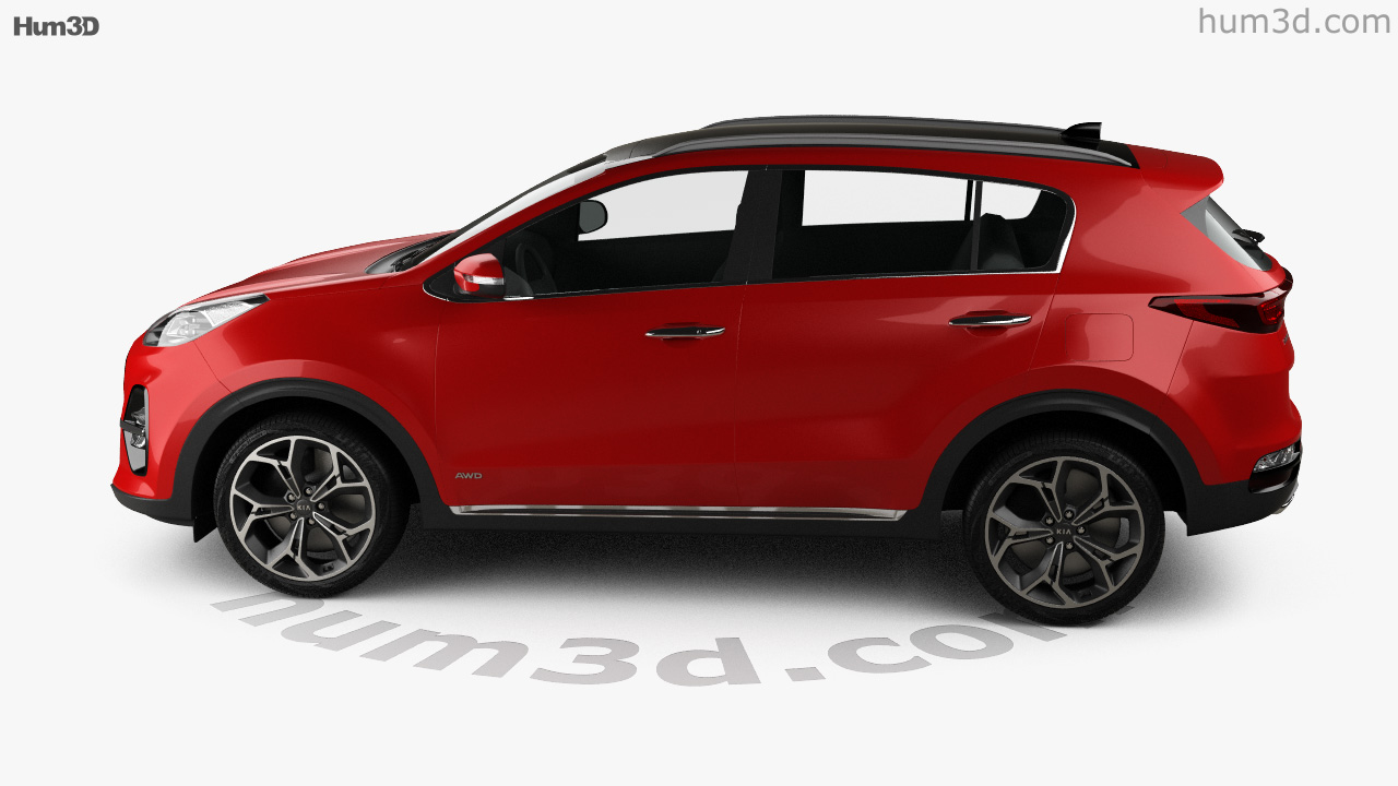 360 view of Kia Sportage GT-line 2019 3D model - 3DModels store