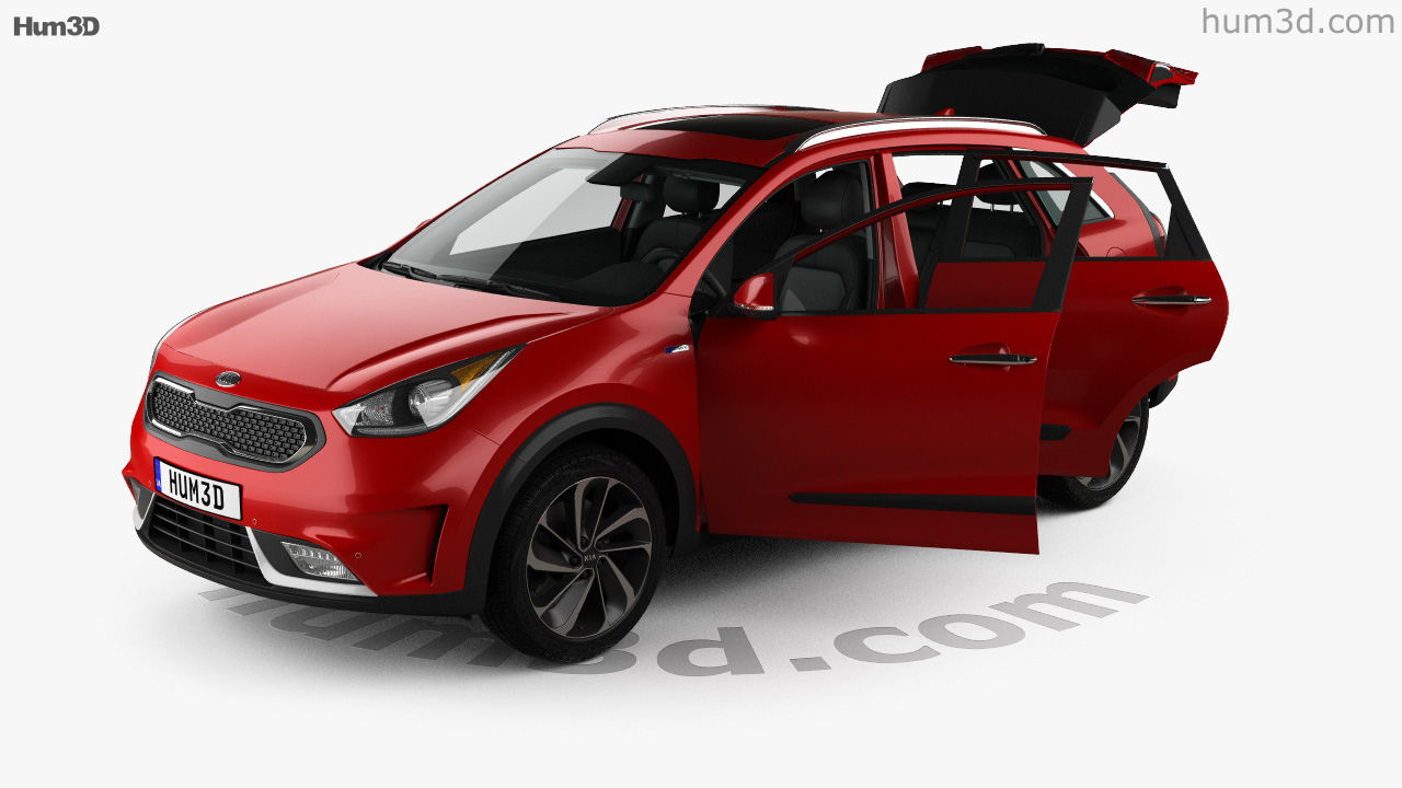 360 view of Kia Niro with HQ interior 2019 3D model - 3DModels store