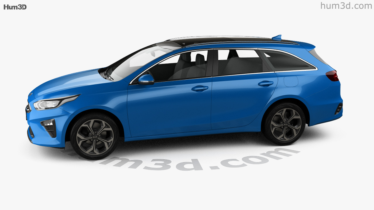 360 view of Kia Ceed sportswagon 2021 3D model - 3DModels store