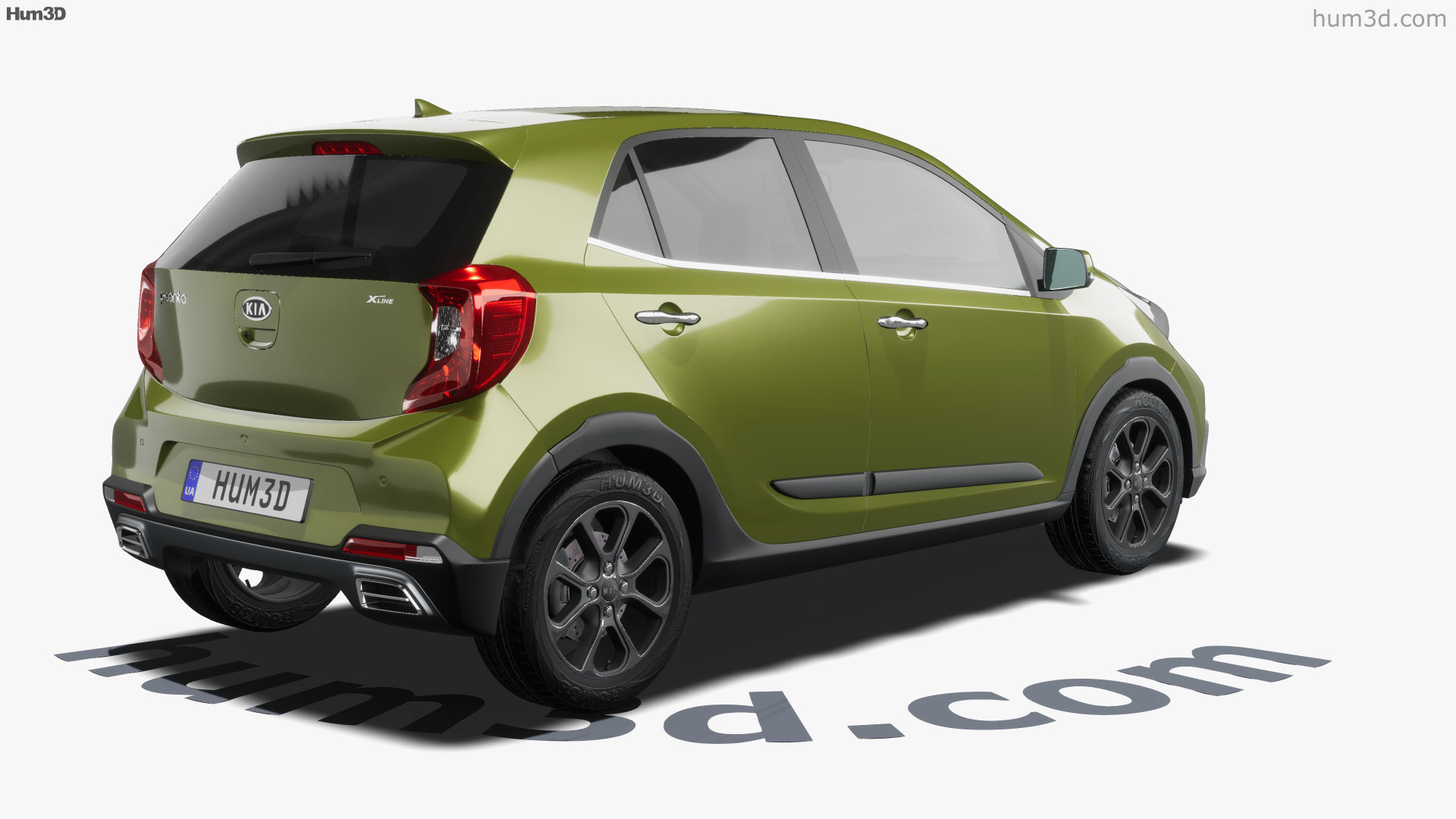 360 view of Kia Picanto X-Line 2023 3D model - 3DModels store