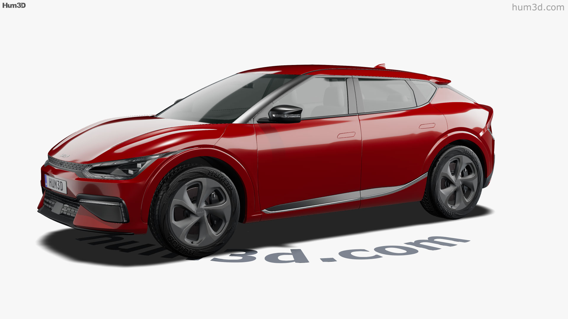 360 view of Kia EV6 2024 3D model - 3DModels store