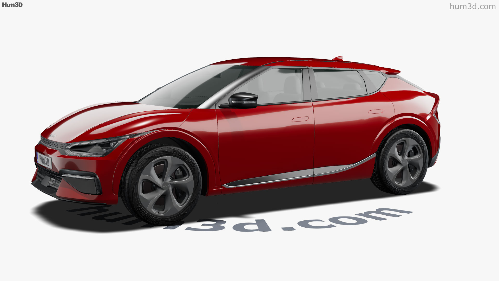 360 view of Kia EV6 GT-Line 2024 3D model - 3DModels store