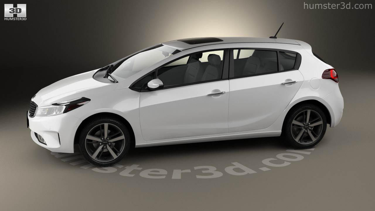 360 view of Kia K3 5-door hatchback 2019 3D model - 3DModels store