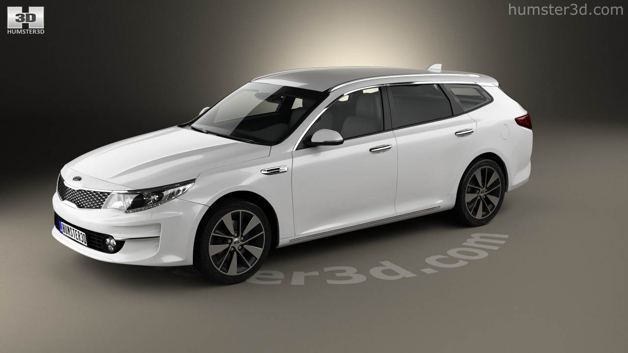 360 view of Kia Optima wagon 2020 3D model - 3DModels store