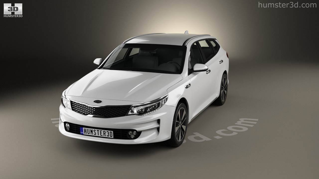 360 view of Kia Optima wagon 2020 3D model - 3DModels store