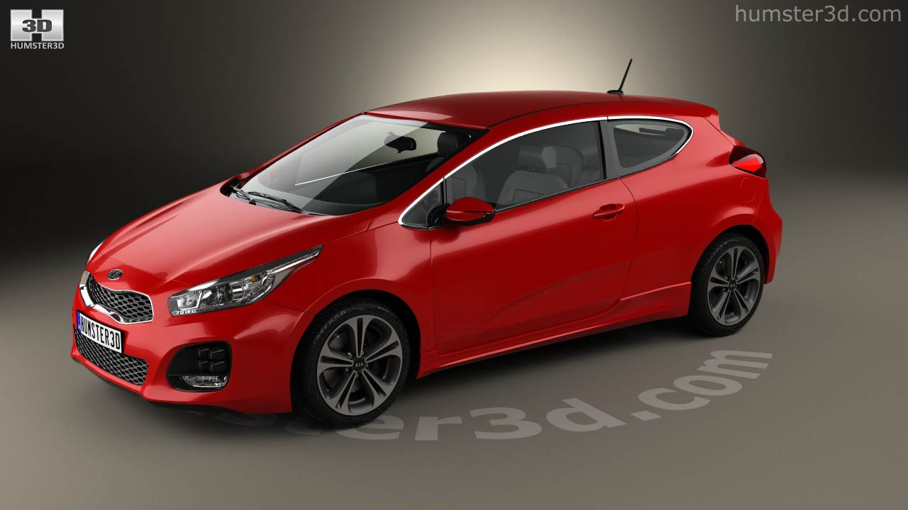 360 view of Kia Pro Ceed GT Line hatchback 3-door 2018 3D model ...