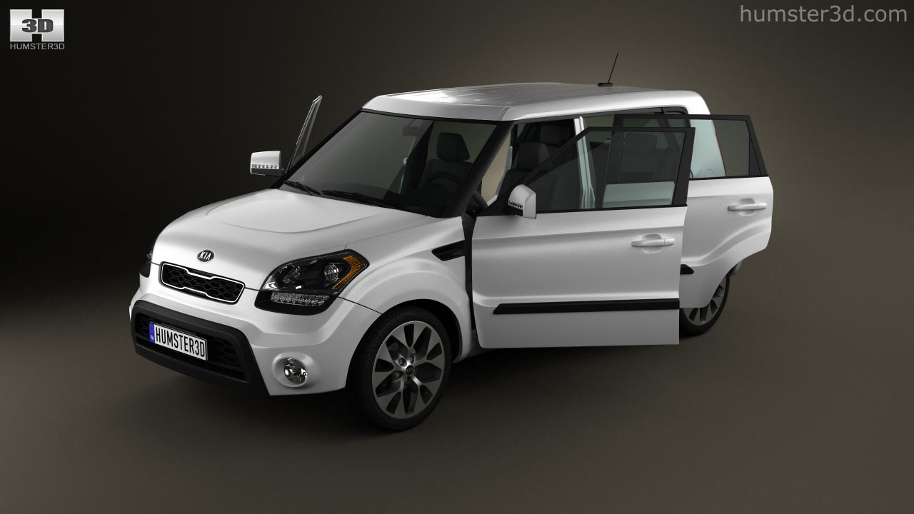 360 view of Kia Soul with HQ interior 2016 3D model - 3DModels store