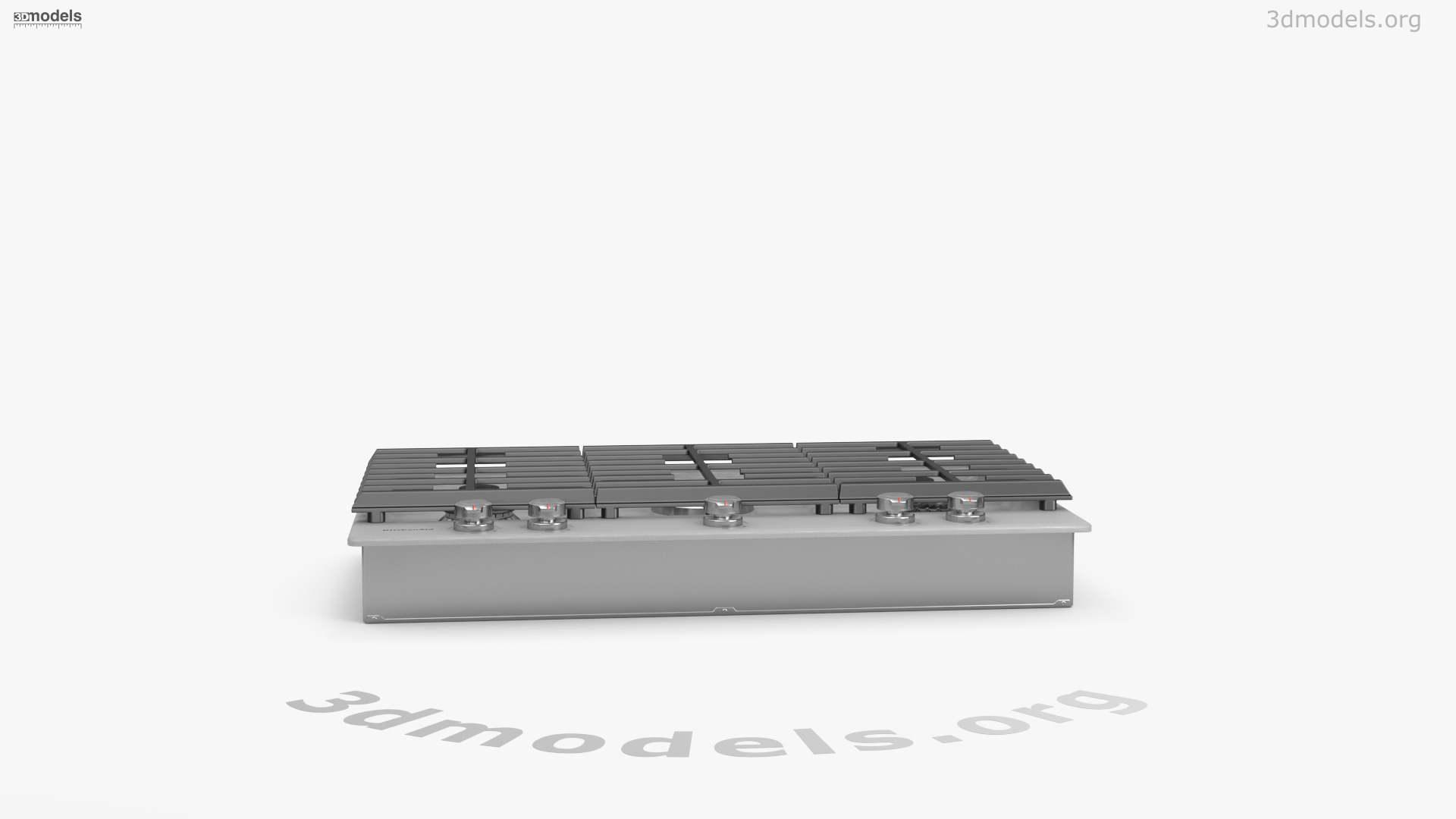 360 view of KitchenAid Gas Cooktop with Griddle 36 inch 5 Burner 3D ...