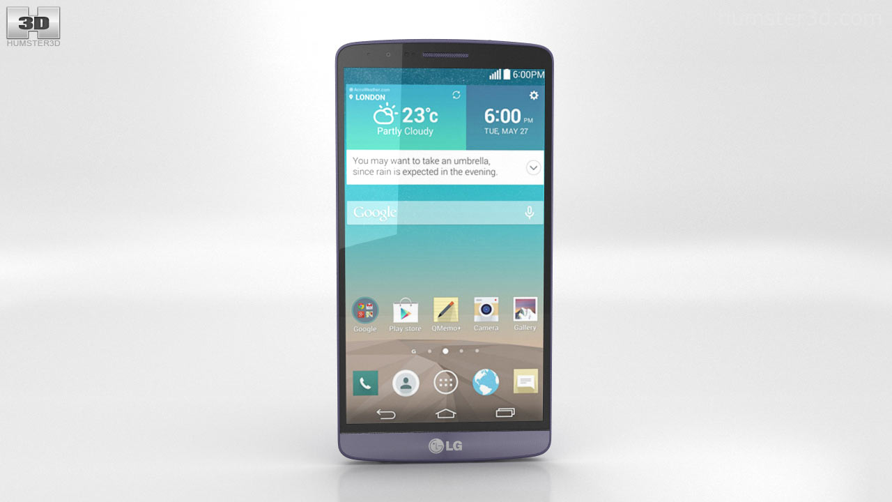 360 view of LG G3 Moon Violet 3D model - 3DModels store