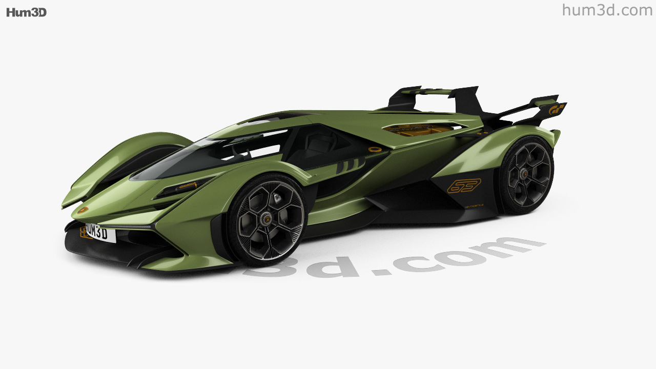 360 view of Lamborghini V12 Vision Gran Turismo 2021 3D model ...