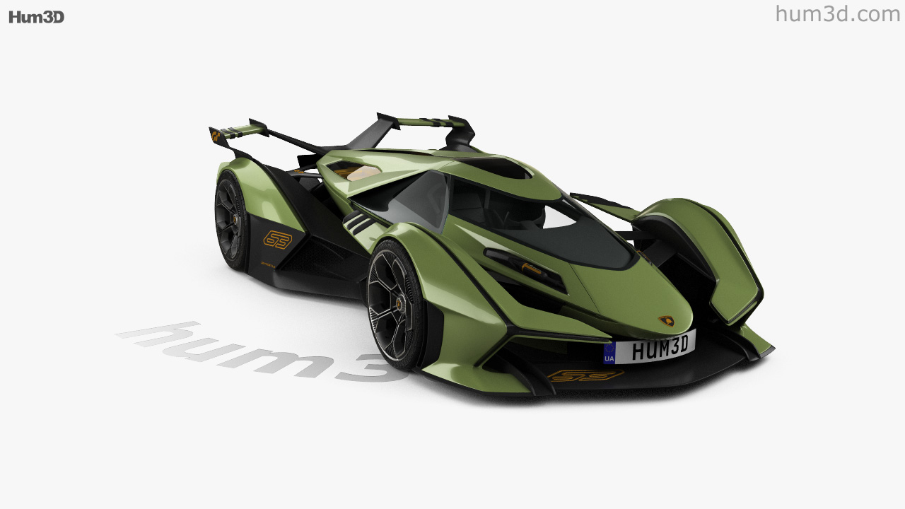 360 view of Lamborghini V12 Vision Gran Turismo 2021 3D model ...