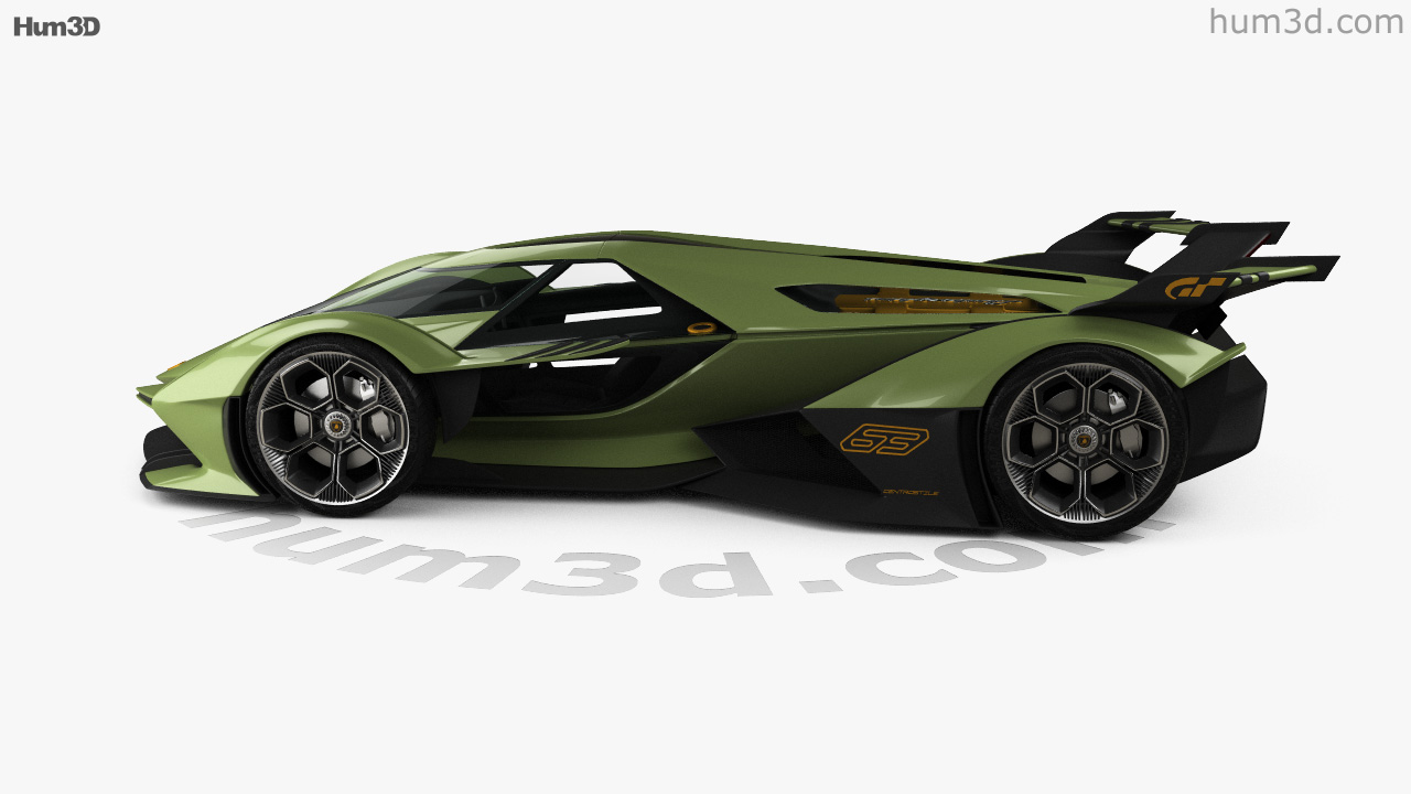 360 view of Lamborghini V12 Vision Gran Turismo 2021 3D model ...