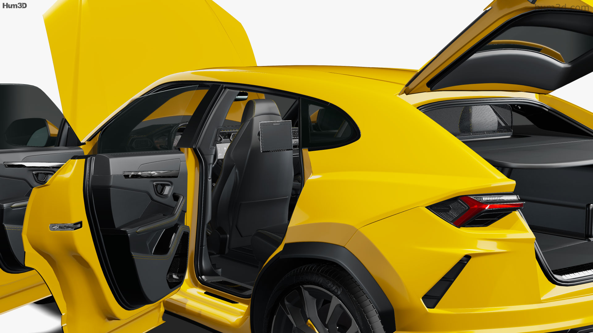 360 view of Lamborghini Urus with HQ interior and engine 2020 3D model ...