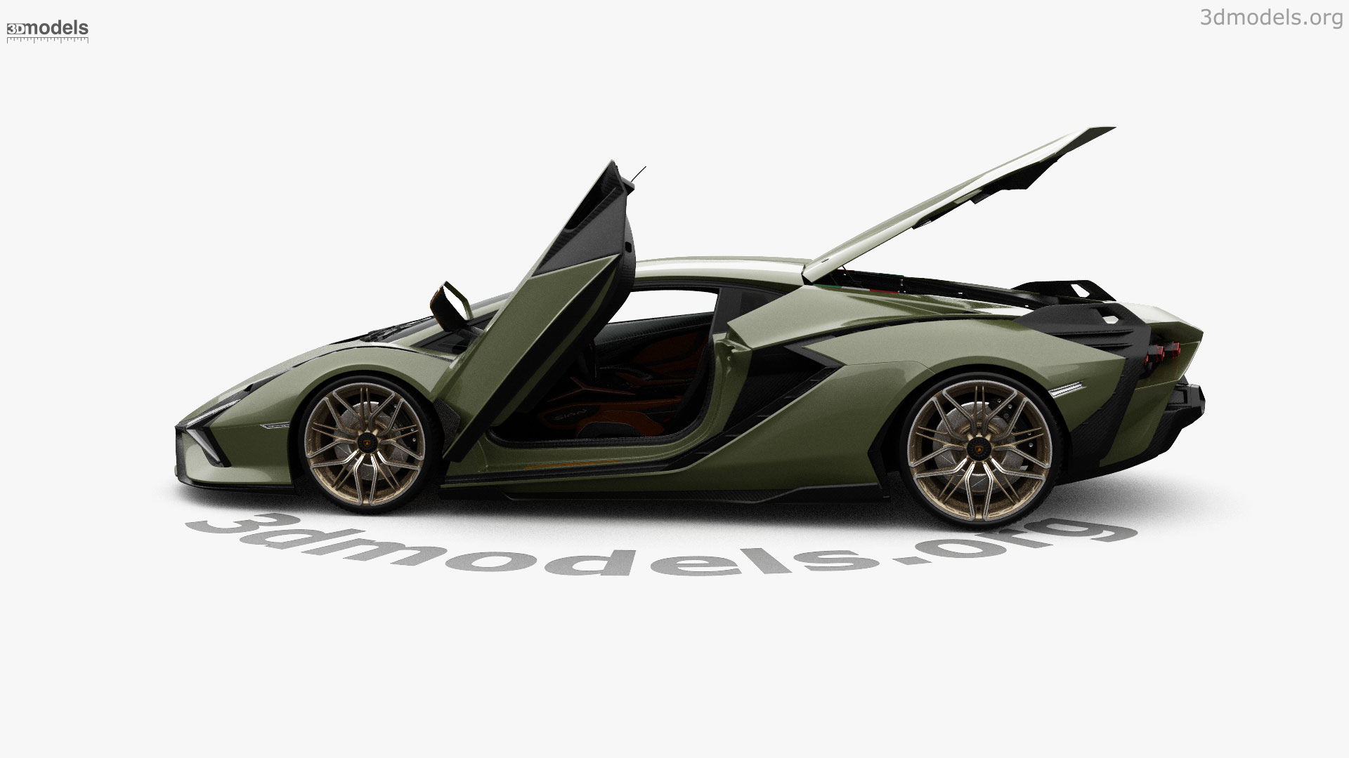 360 view of Lamborghini Sian with HQ interior and engine 2020 3D model ...