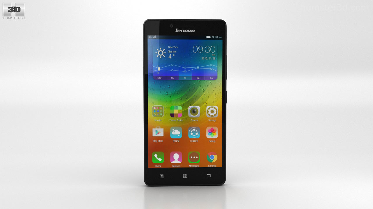 360 view of Lenovo A6000 Black 3D model - 3DModels store