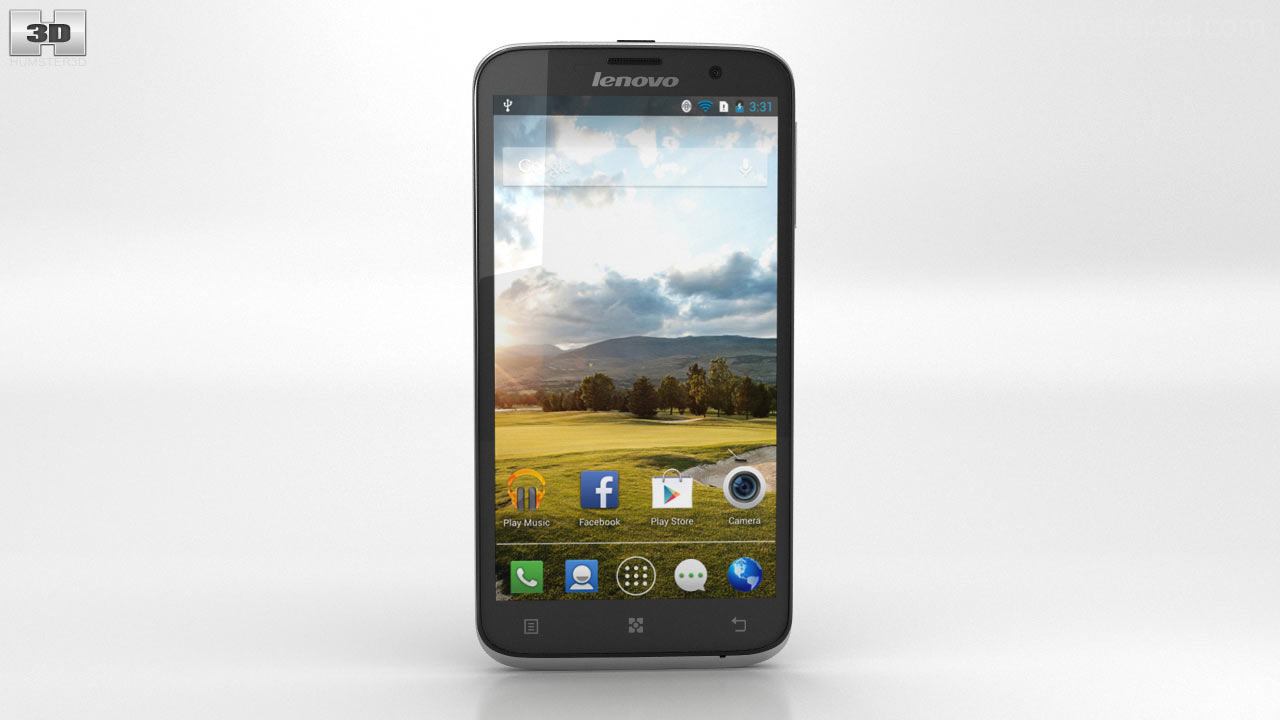 360 view of Lenovo A850 Black 3D model - 3DModels store