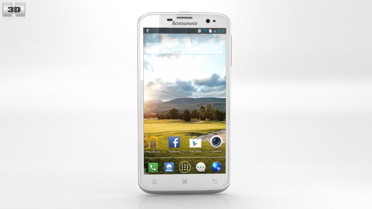 360 view of Lenovo A850 White 3D model - 3DModels store