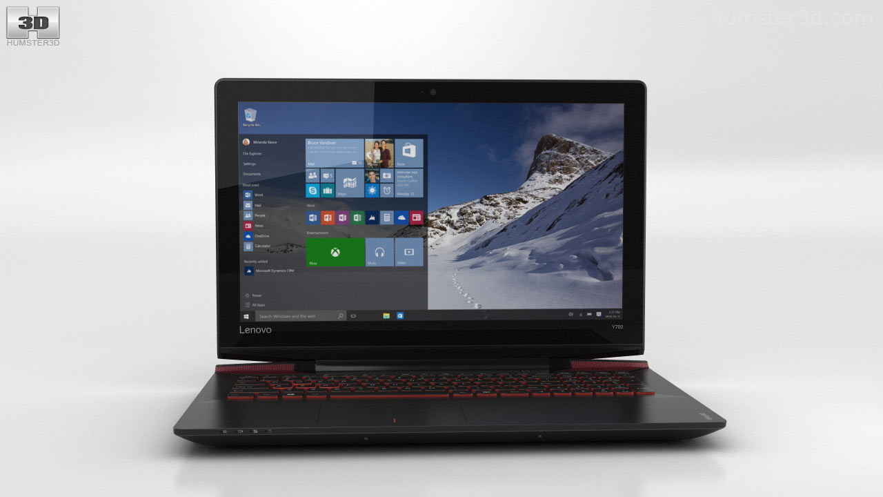 360 view of Lenovo Ideapad Y700 3D model - 3DModels store