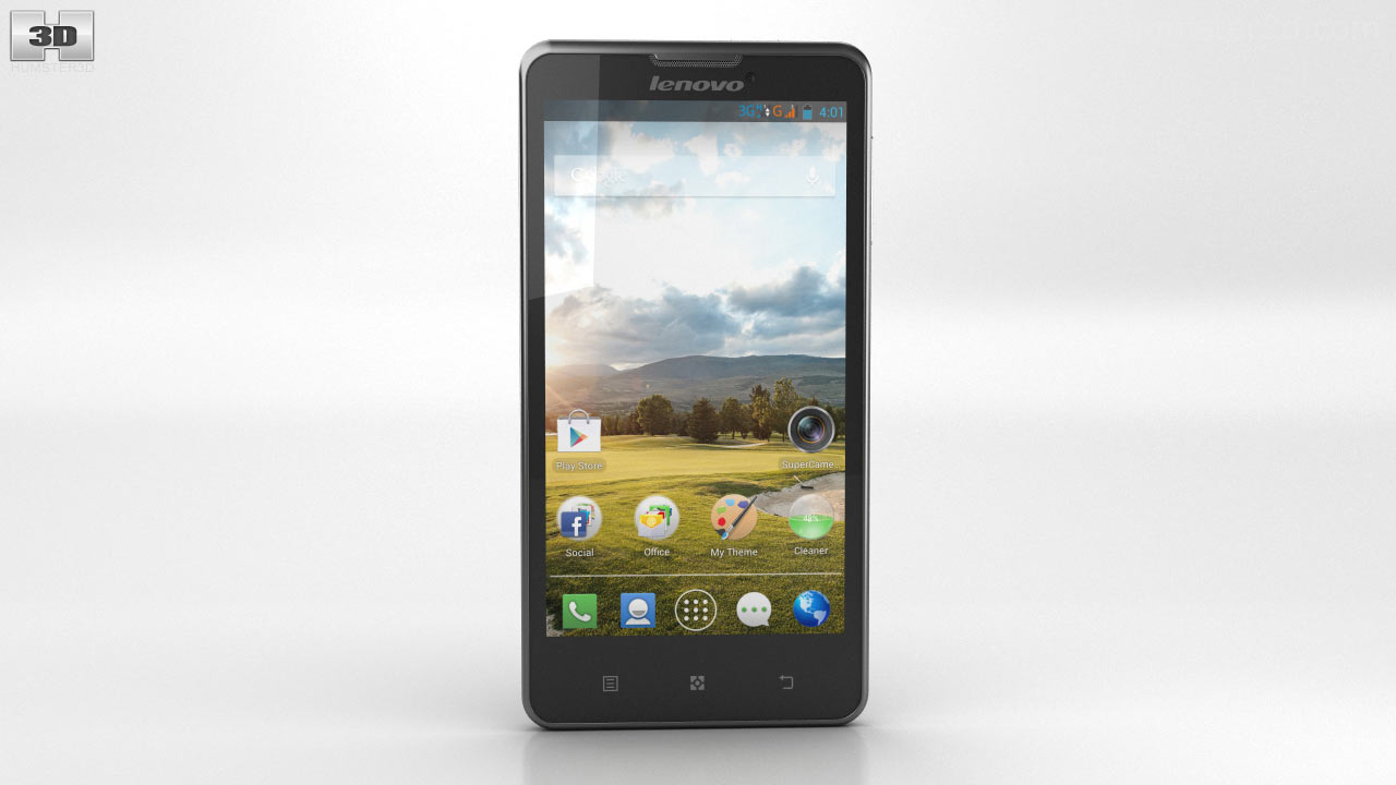 360 view of Lenovo P780 Black 3D model - 3DModels store