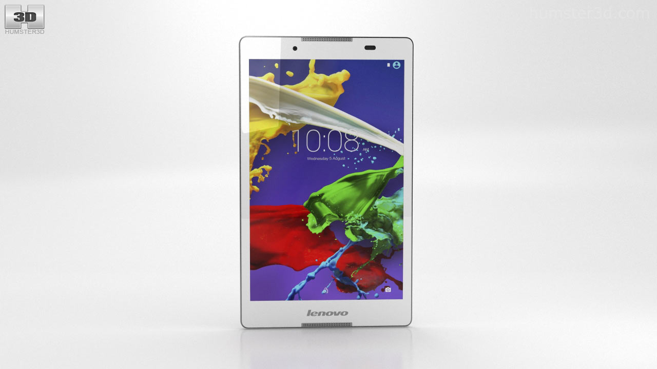 360 view of Lenovo Tab 2 A8 Pearl White 3D model - 3DModels store