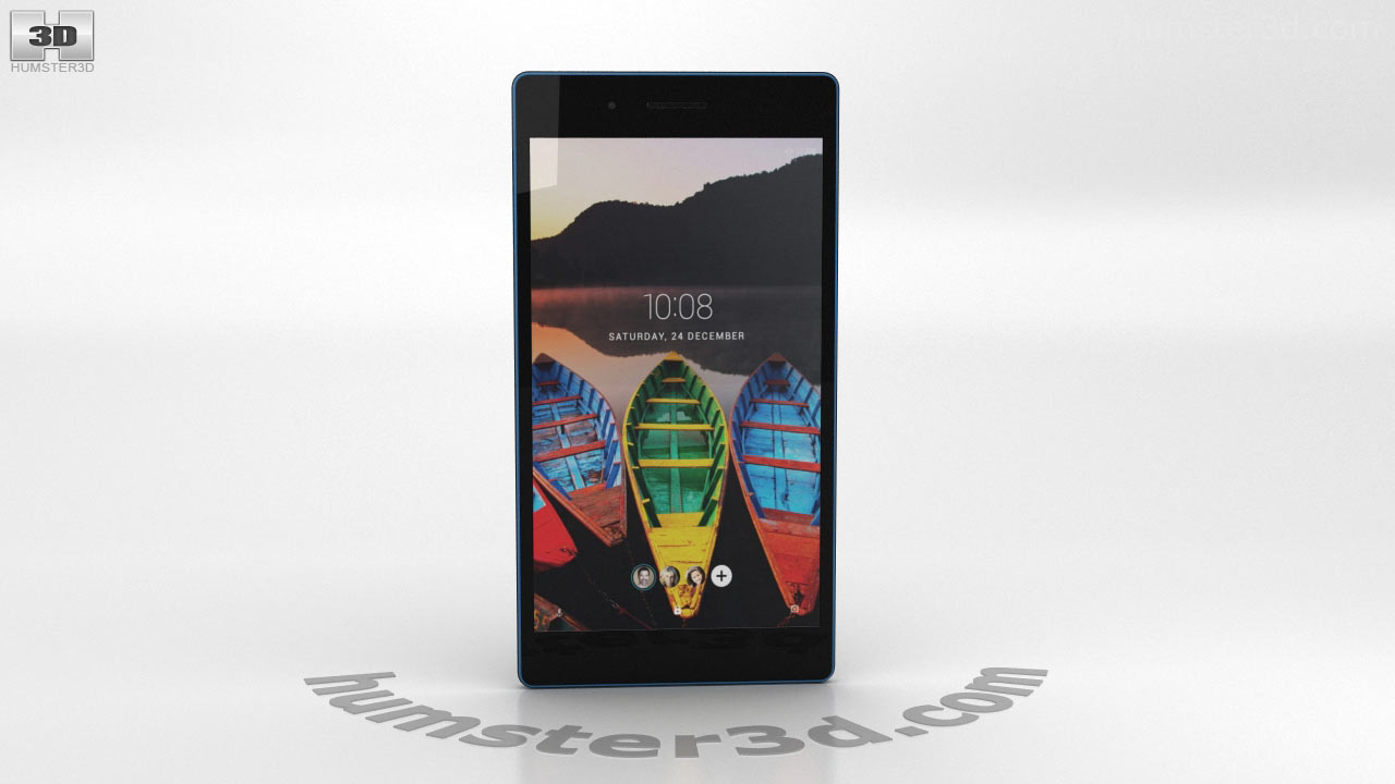 360 view of Lenovo Tab 3 7 Black 3D model - 3DModels store