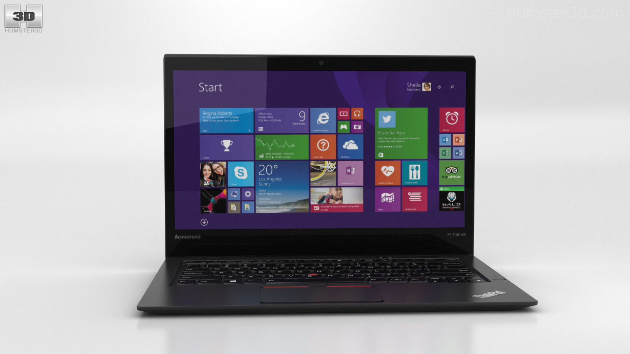360 view of Lenovo Thinkpad X1 Carbon 3D model - 3DModels store