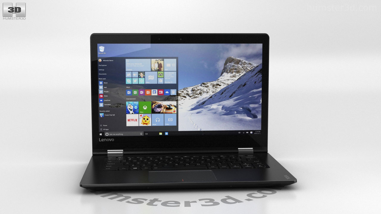 360 view of Lenovo Yoga 510 Black 3D model - 3DModels store