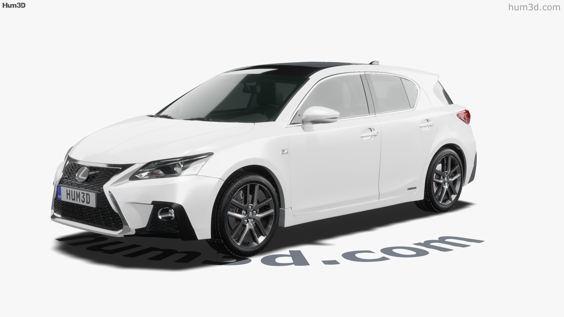 360 view of Lexus CT F-sport 2020 3D model - 3DModels store
