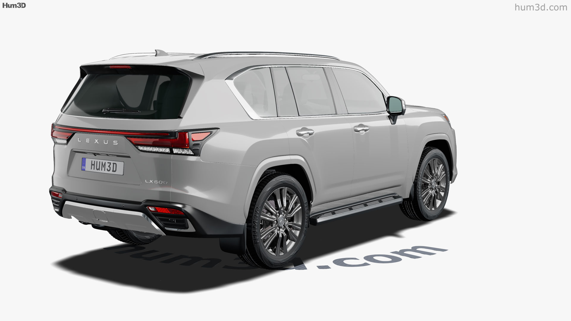 360 view of Lexus LX 600 2024 3D model - 3DModels store