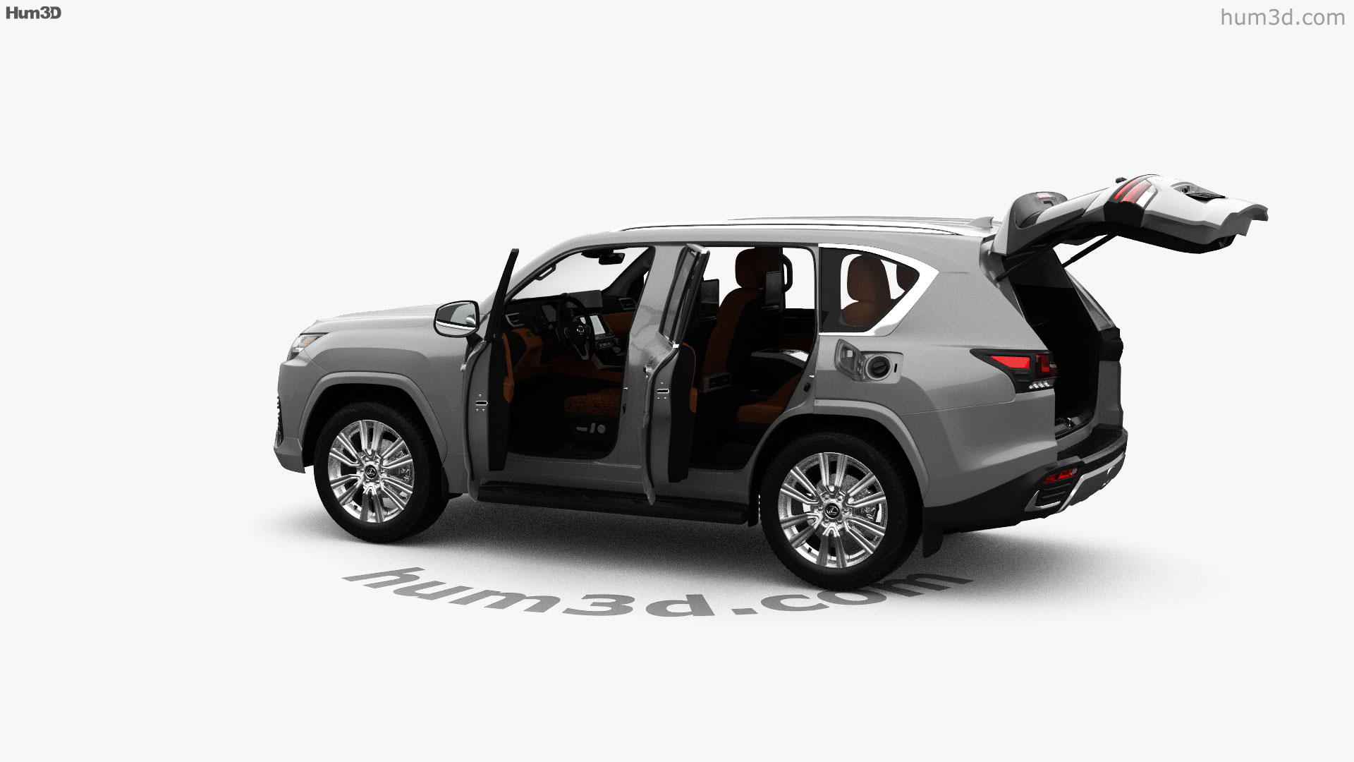 360 view of Lexus LX Luxury US-spec with HQ interior 2024 3D model ...