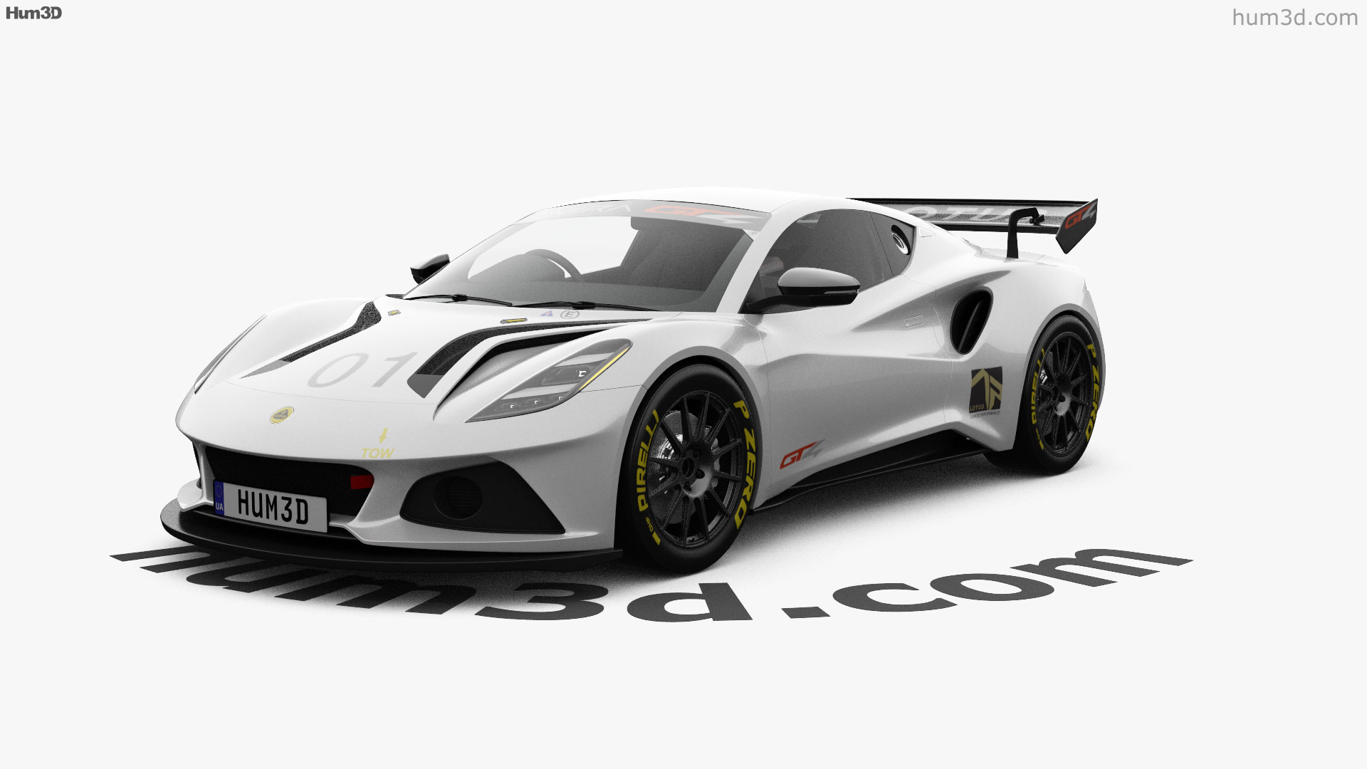 Lotus Emira GT4 2024 3Dモデルの360ビュー-3DModelsストア