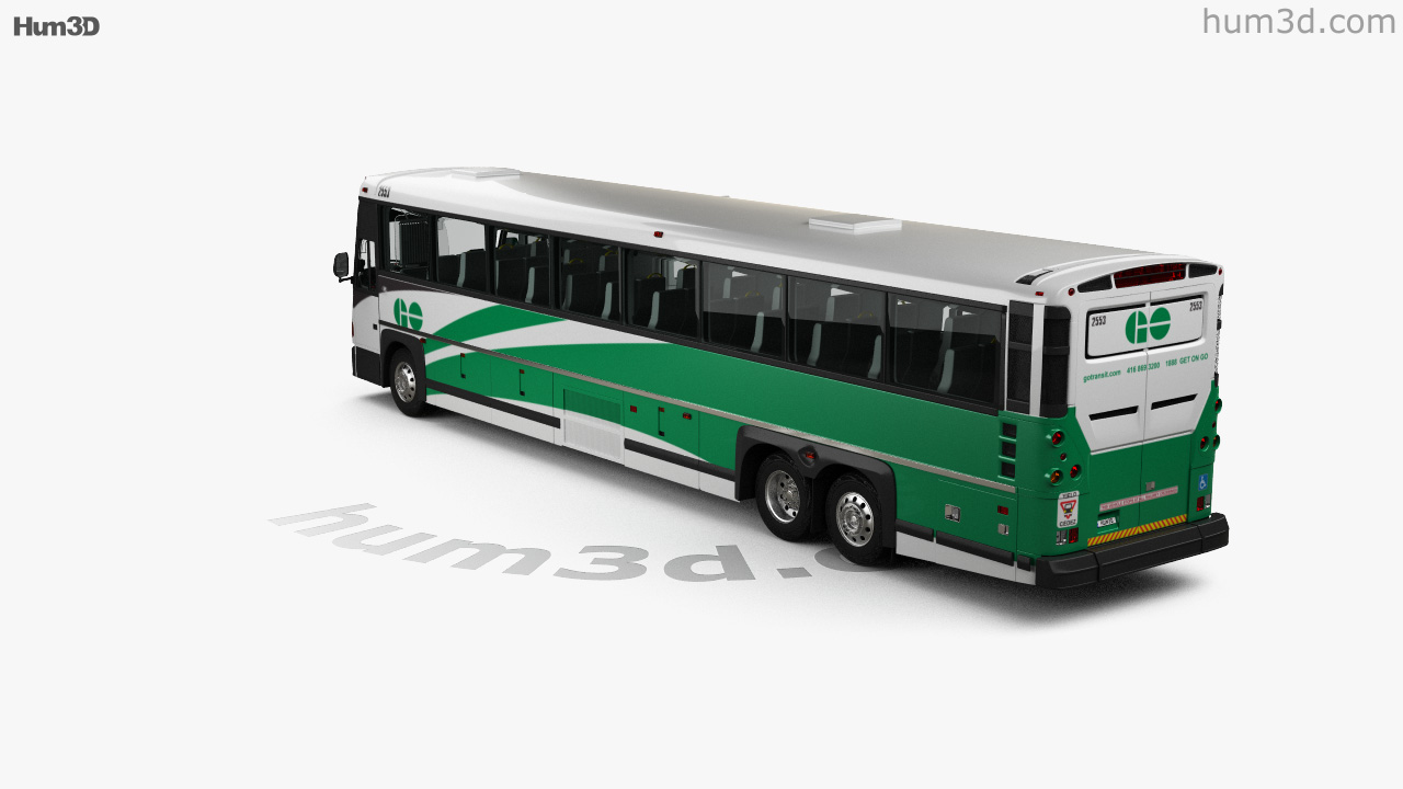 360 view of MCI D4500 CT Transit Bus with HQ interior 2008 3D model ...