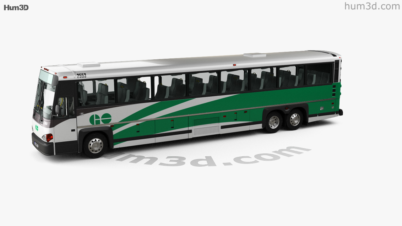 360 view of MCI D4500 CT Transit Bus with HQ interior 2008 3D model ...
