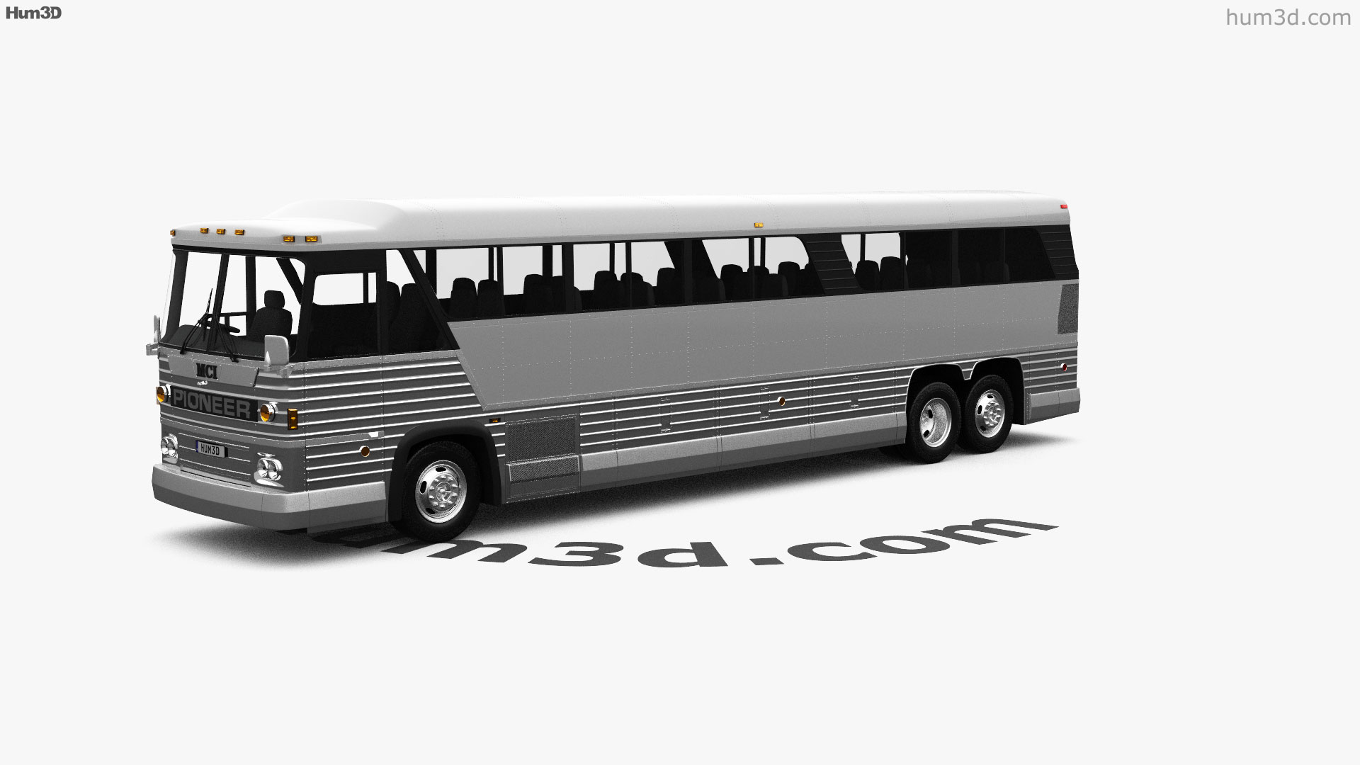 360 view of MCI MC-8 Bus 1976 3D model - 3DModels store