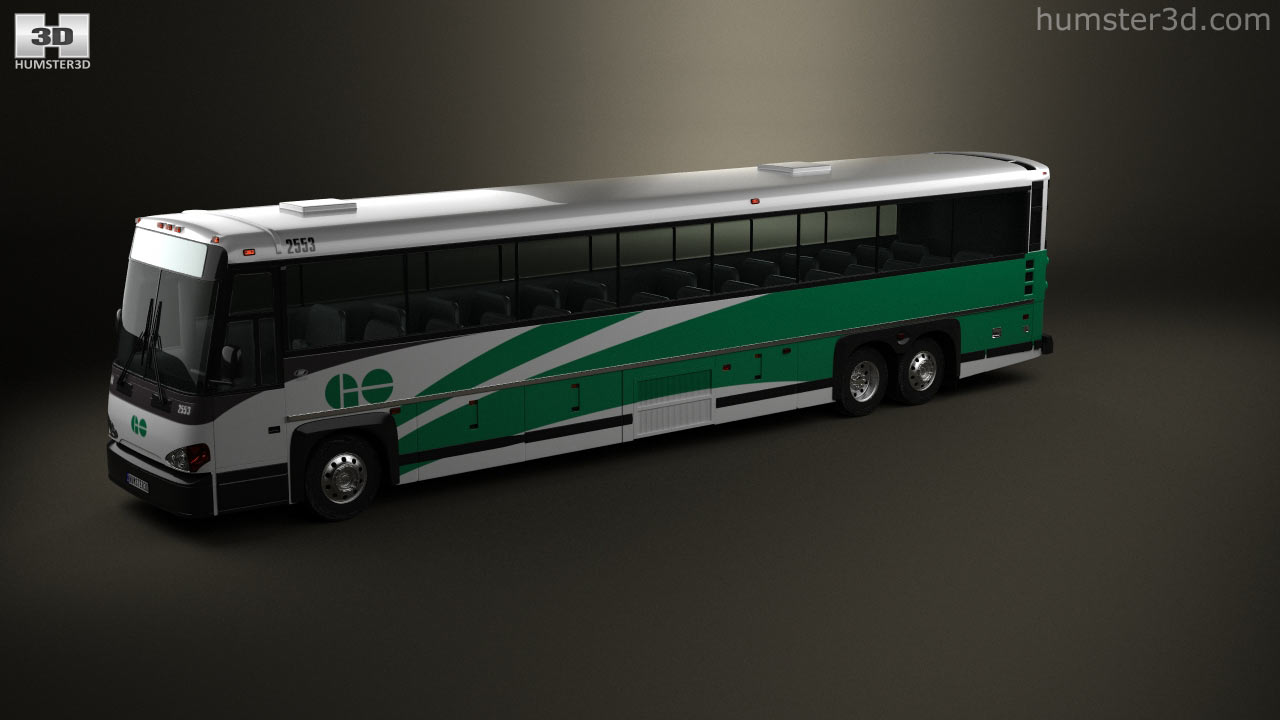 360 view of MCI D4500 CT Transit Bus 2008 3D model - 3DModels store