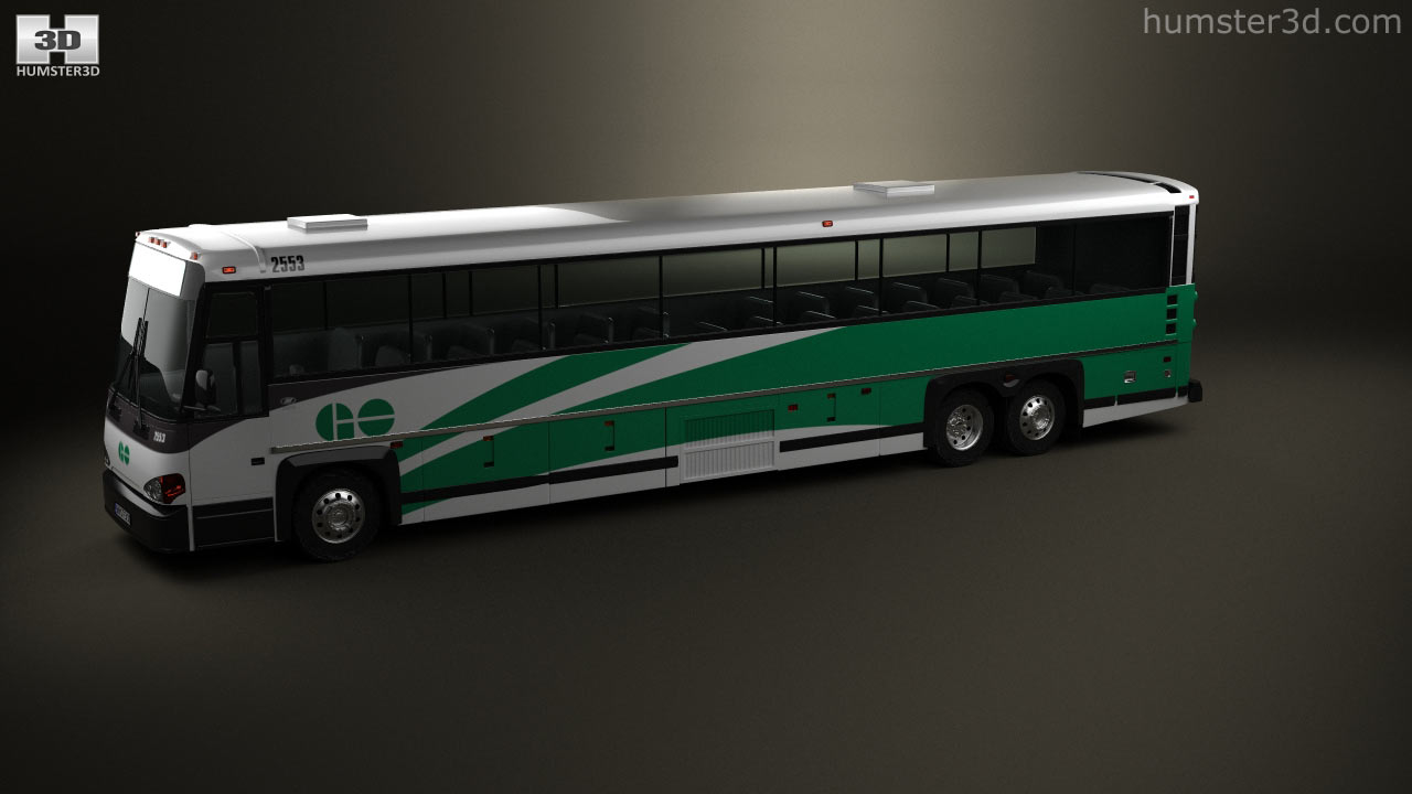 360 view of MCI D4500 CT Transit Bus 2008 3D model - 3DModels store