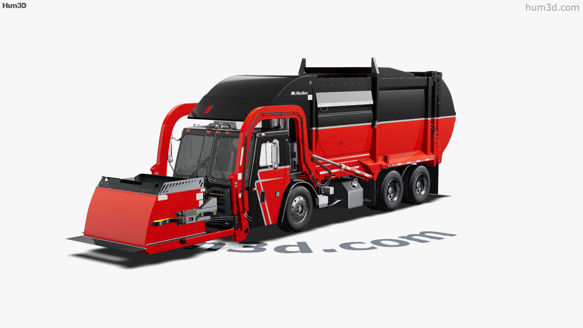 360 view of Mack TerraPro Mcneilus Garbage Truck 2019 3D model ...