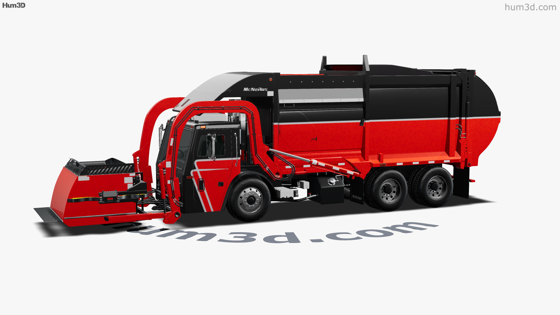 360 view of Mack TerraPro Mcneilus Garbage Truck 2016 3D model ...