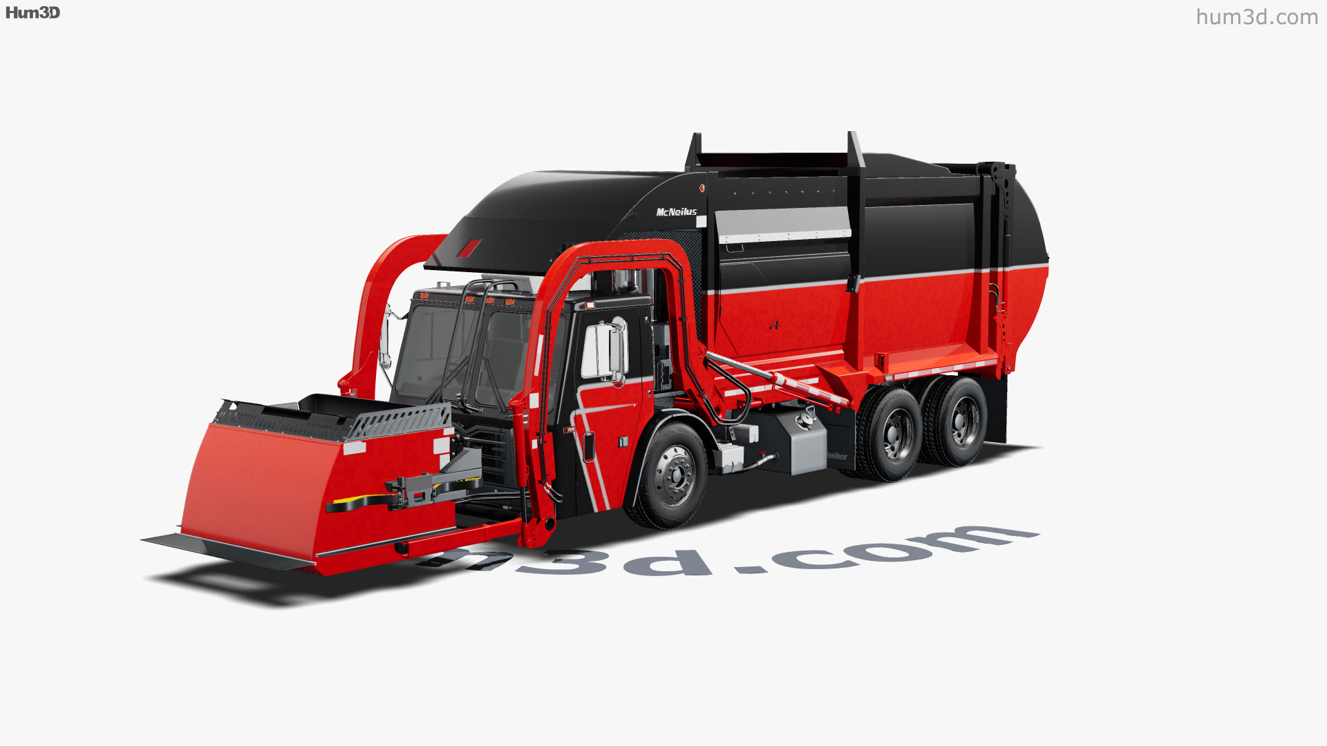 360 view of Mack TerraPro Mcneilus Garbage Truck 2016 3D model ...