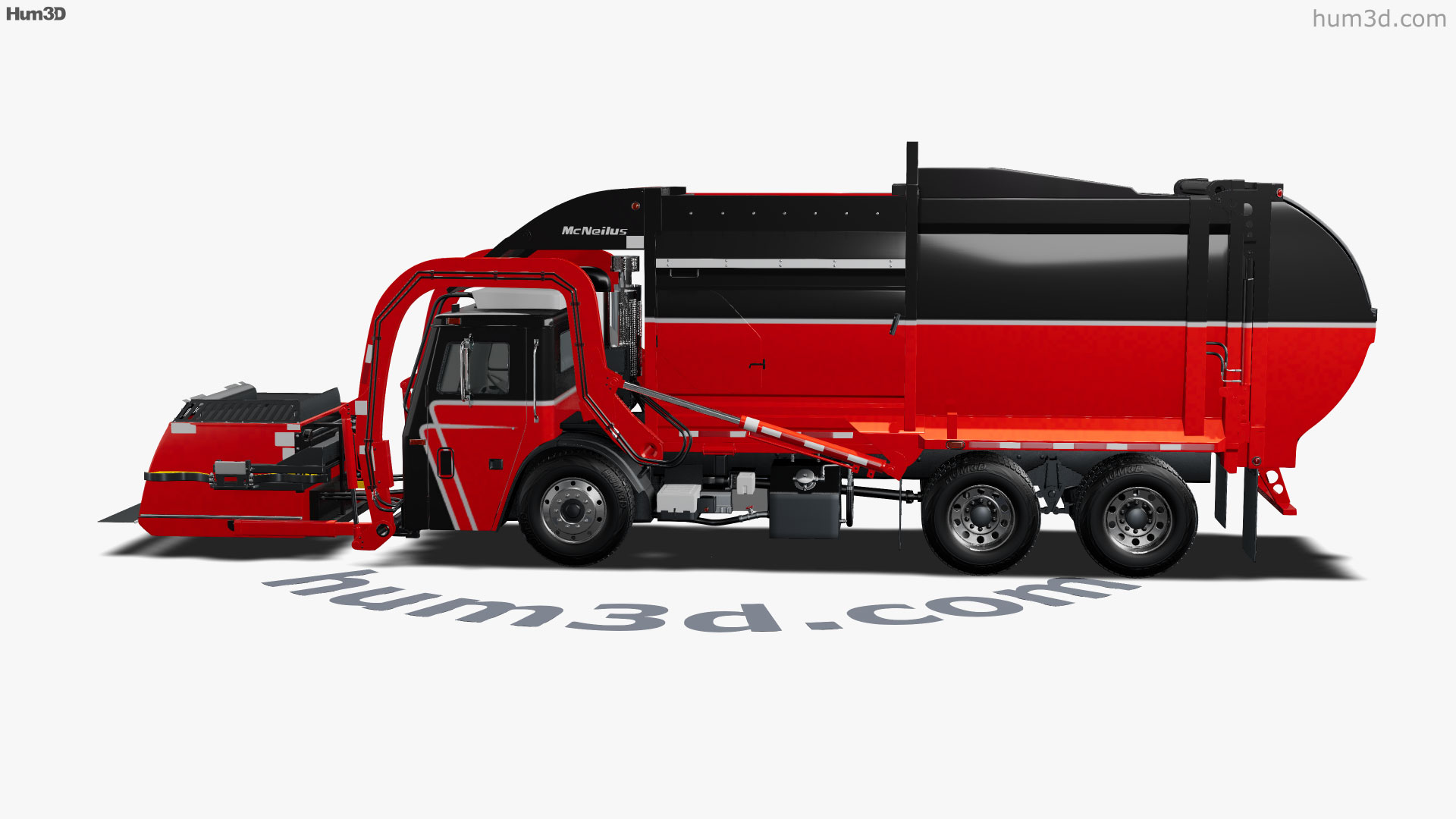 360 view of Mack TerraPro Mcneilus Garbage Truck 2016 3D model ...