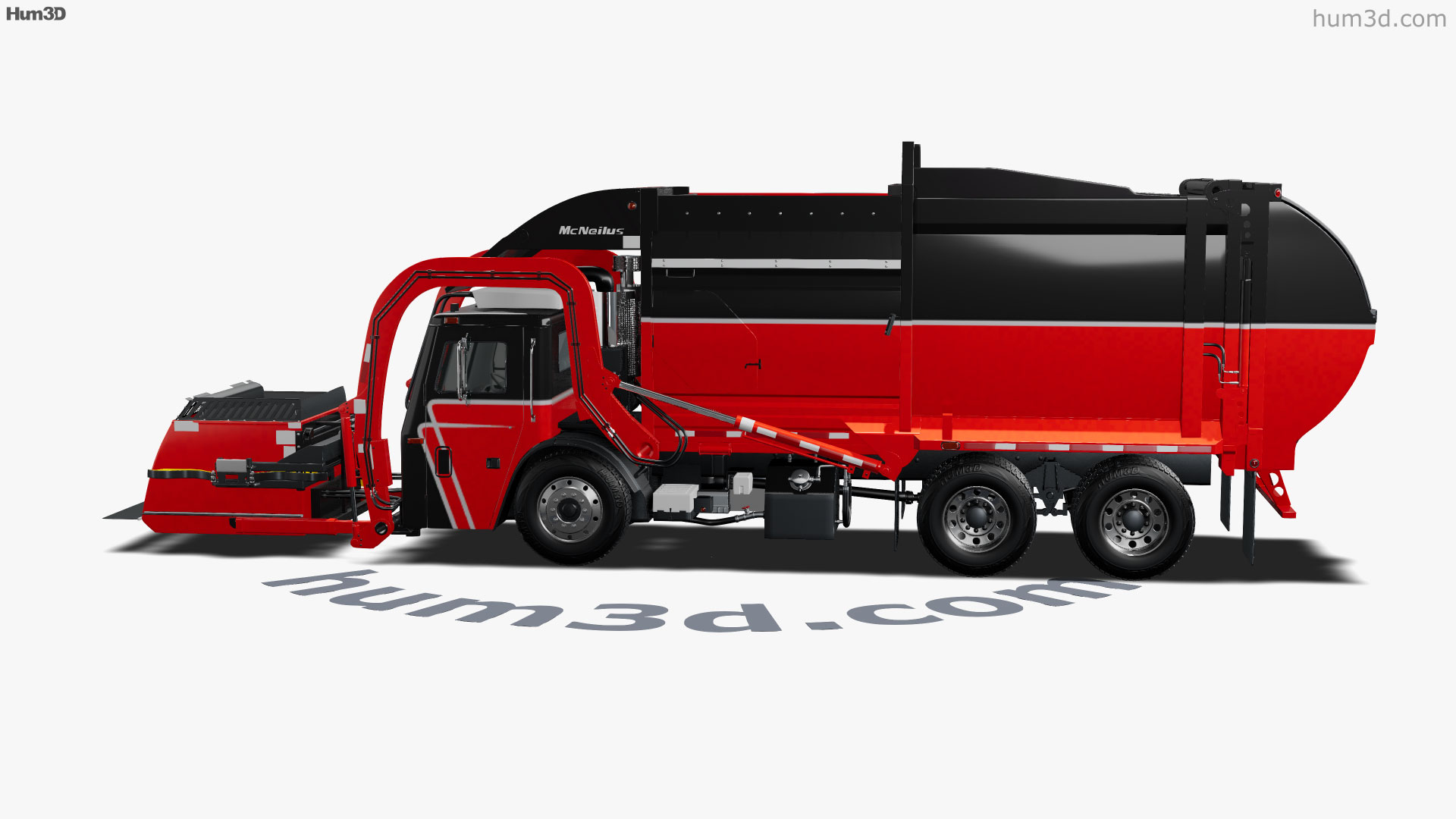 360 view of Mack TerraPro Mcneilus Garbage Truck 2016 3D model ...