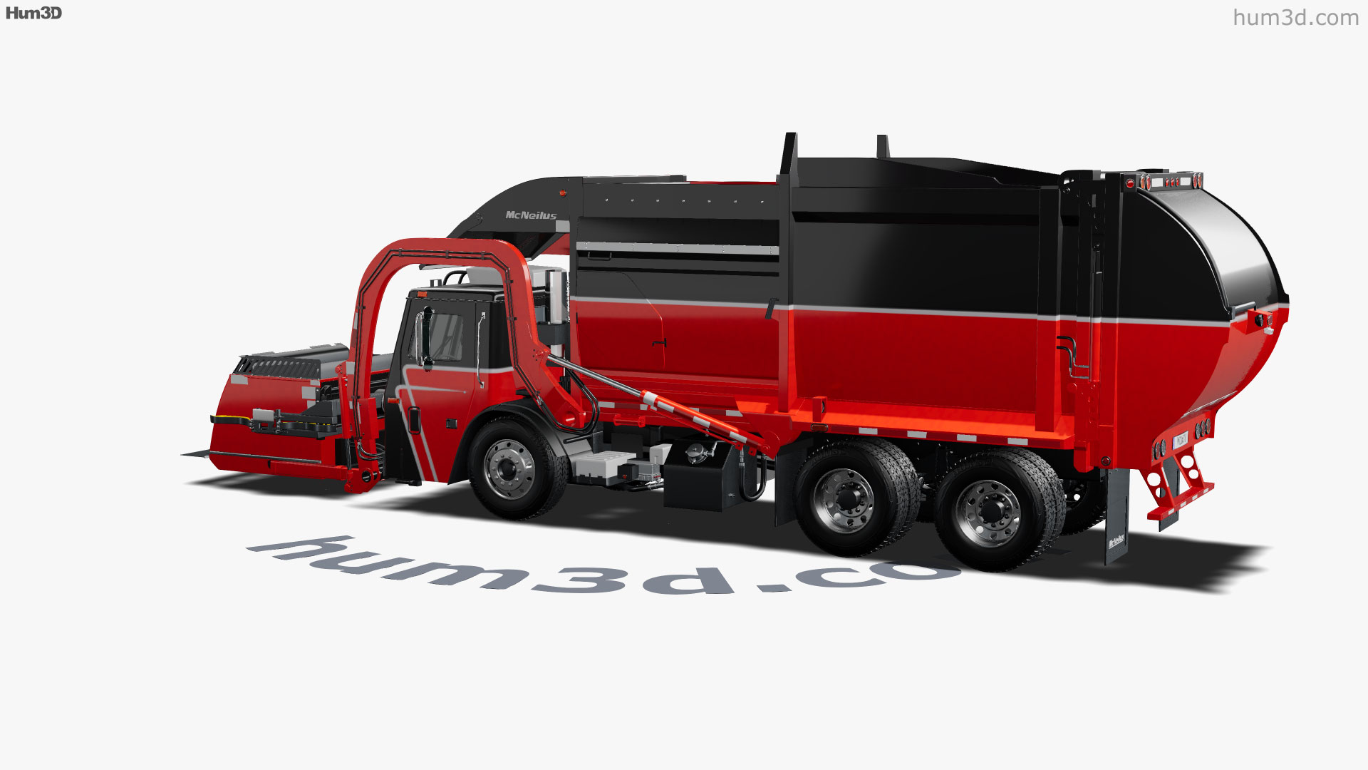 360 view of Mack TerraPro Mcneilus Garbage Truck 2016 3D model ...