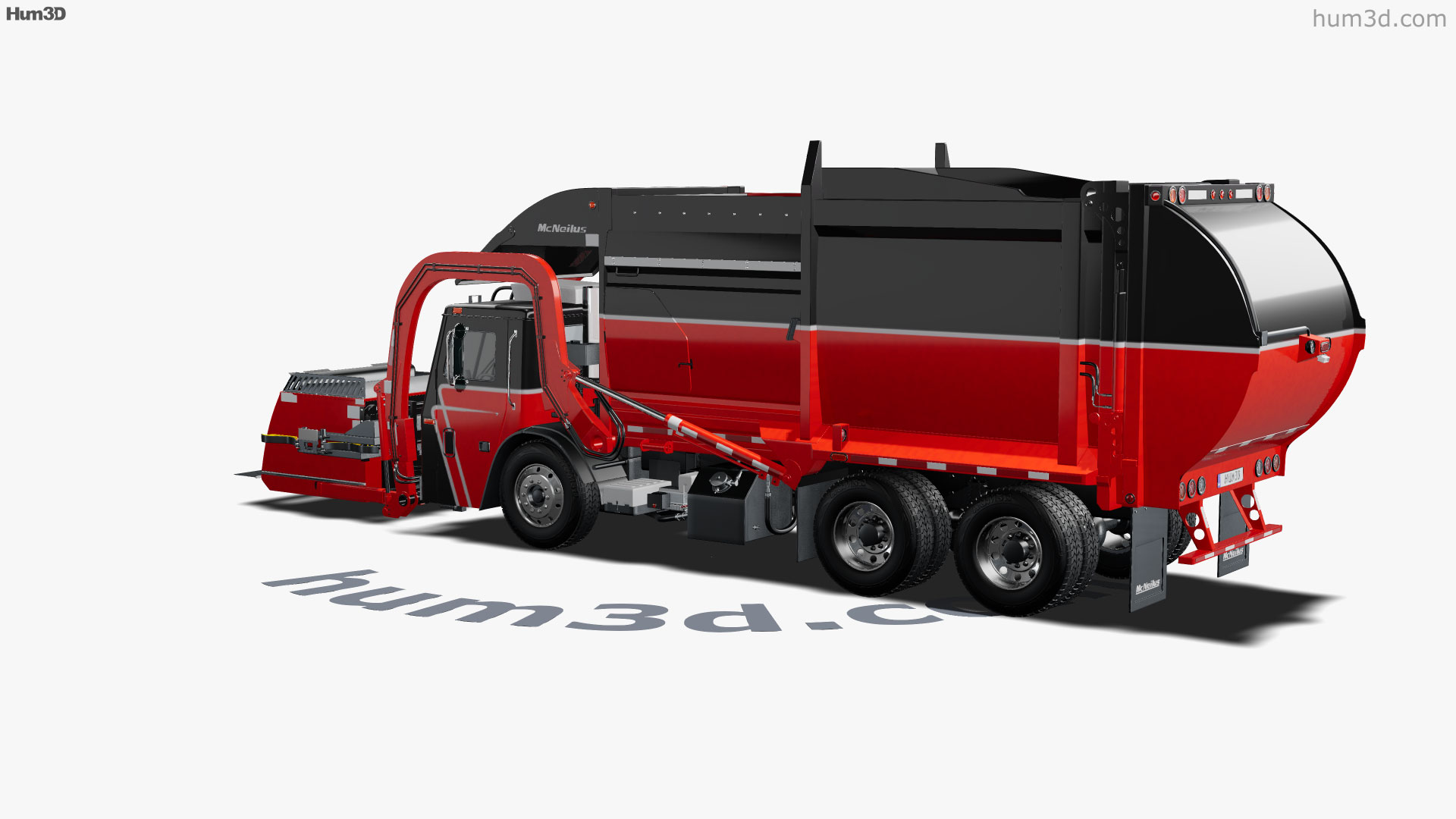 360 view of Mack TerraPro Mcneilus Garbage Truck 2016 3D model ...
