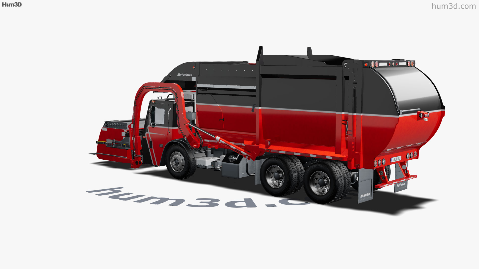 360 view of Mack TerraPro Mcneilus Garbage Truck 2016 3D model ...