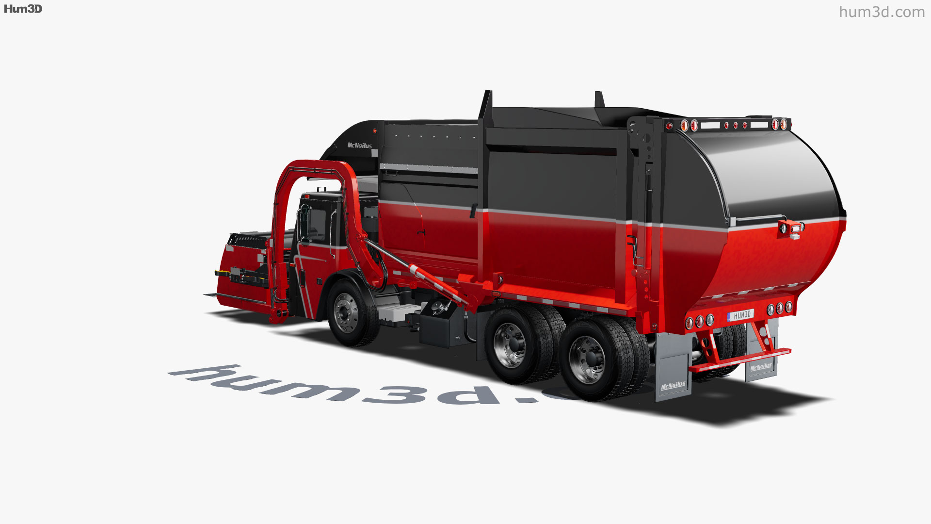 360 view of Mack TerraPro Mcneilus Garbage Truck 2016 3D model ...