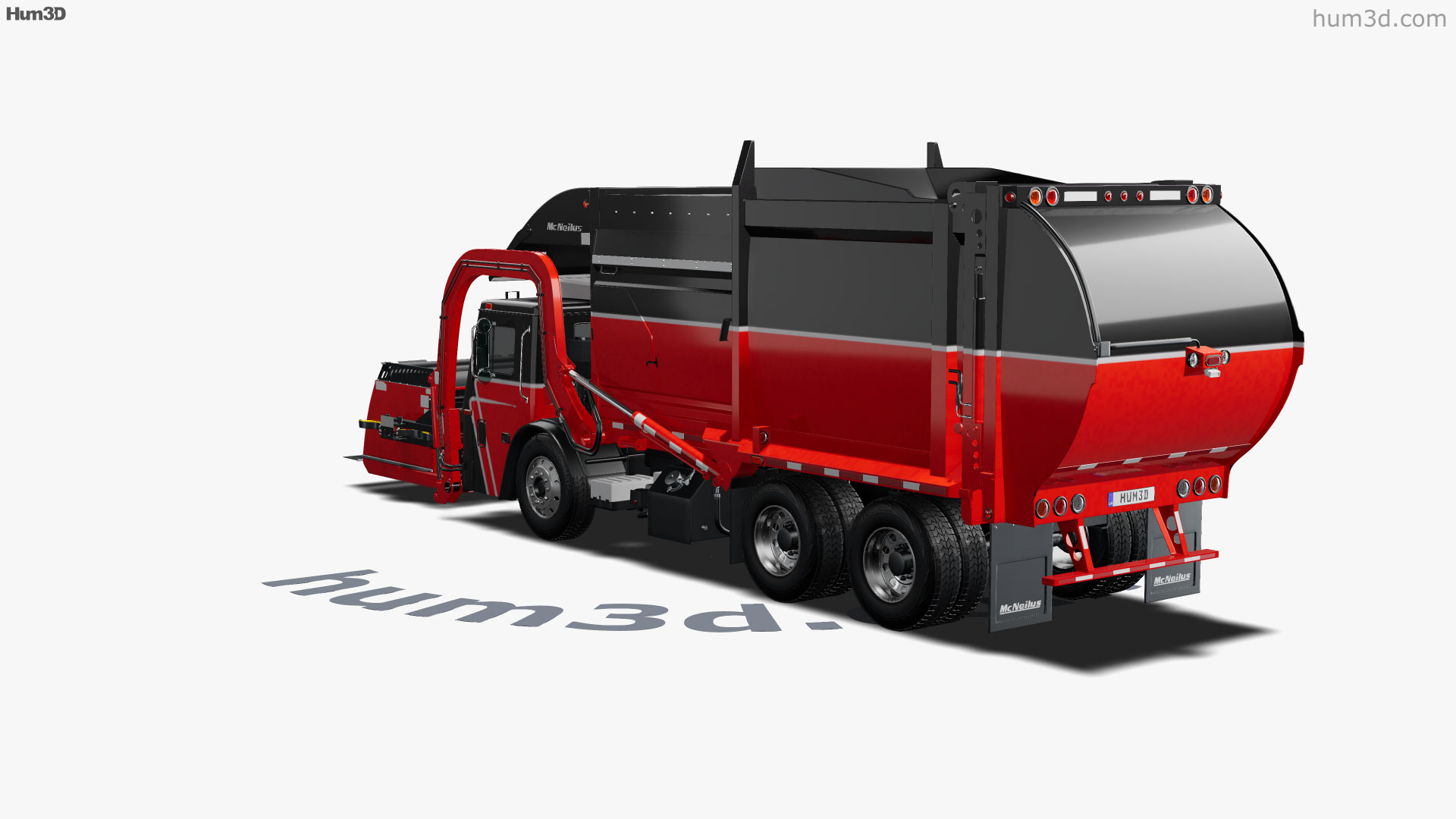 360 view of Mack TerraPro Mcneilus Garbage Truck 2016 3D model ...