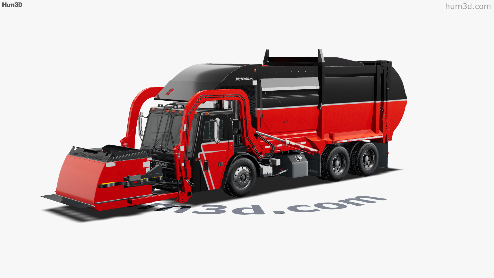 360 view of Mack TerraPro Mcneilus Garbage Truck 2016 3D model ...
