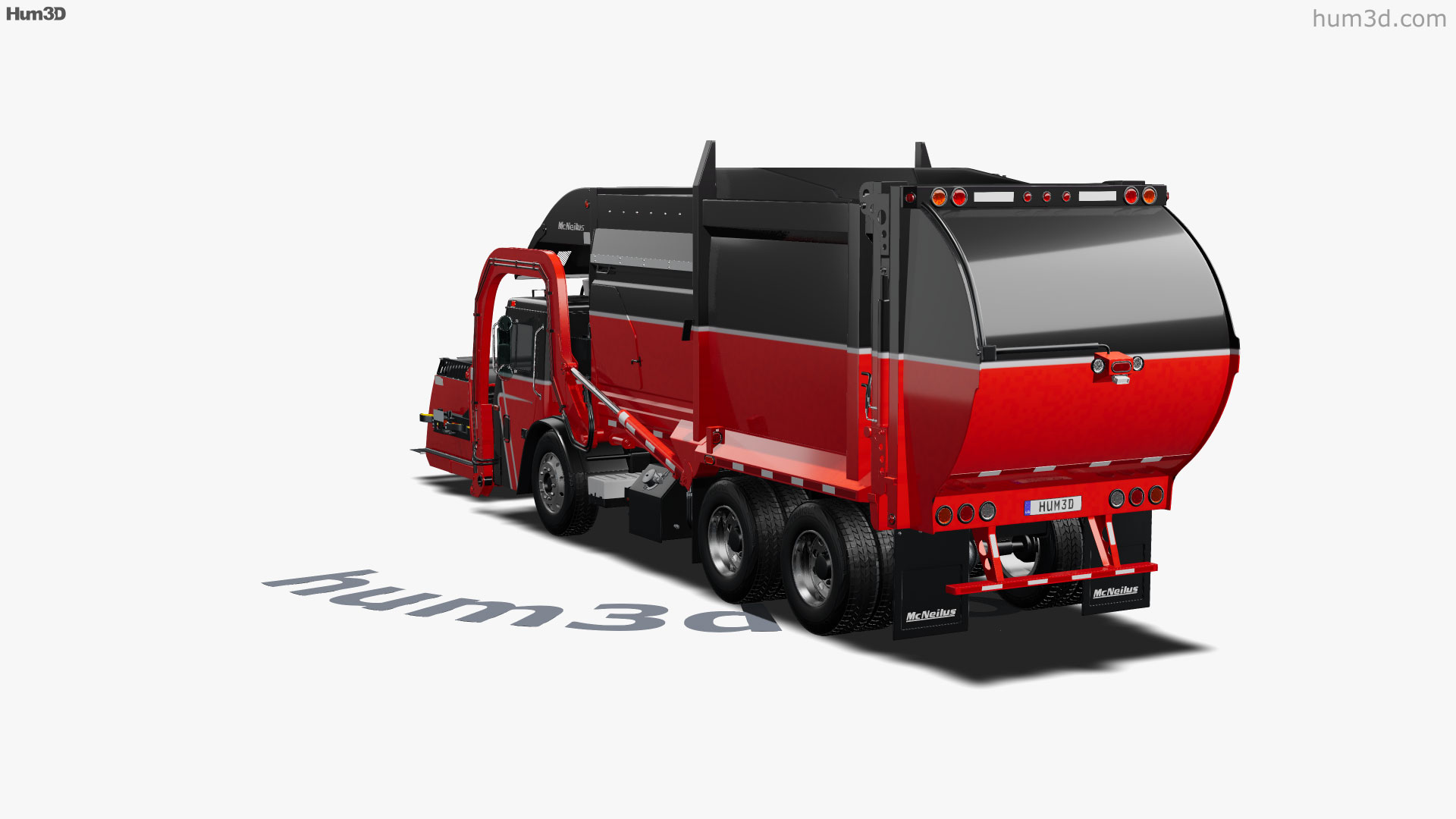 360 view of Mack TerraPro Mcneilus Garbage Truck 2016 3D model ...